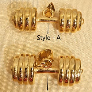 Dumbbell Pendant Necklace, Gold-finish, Gym Style, Lift Life, Fitness ...