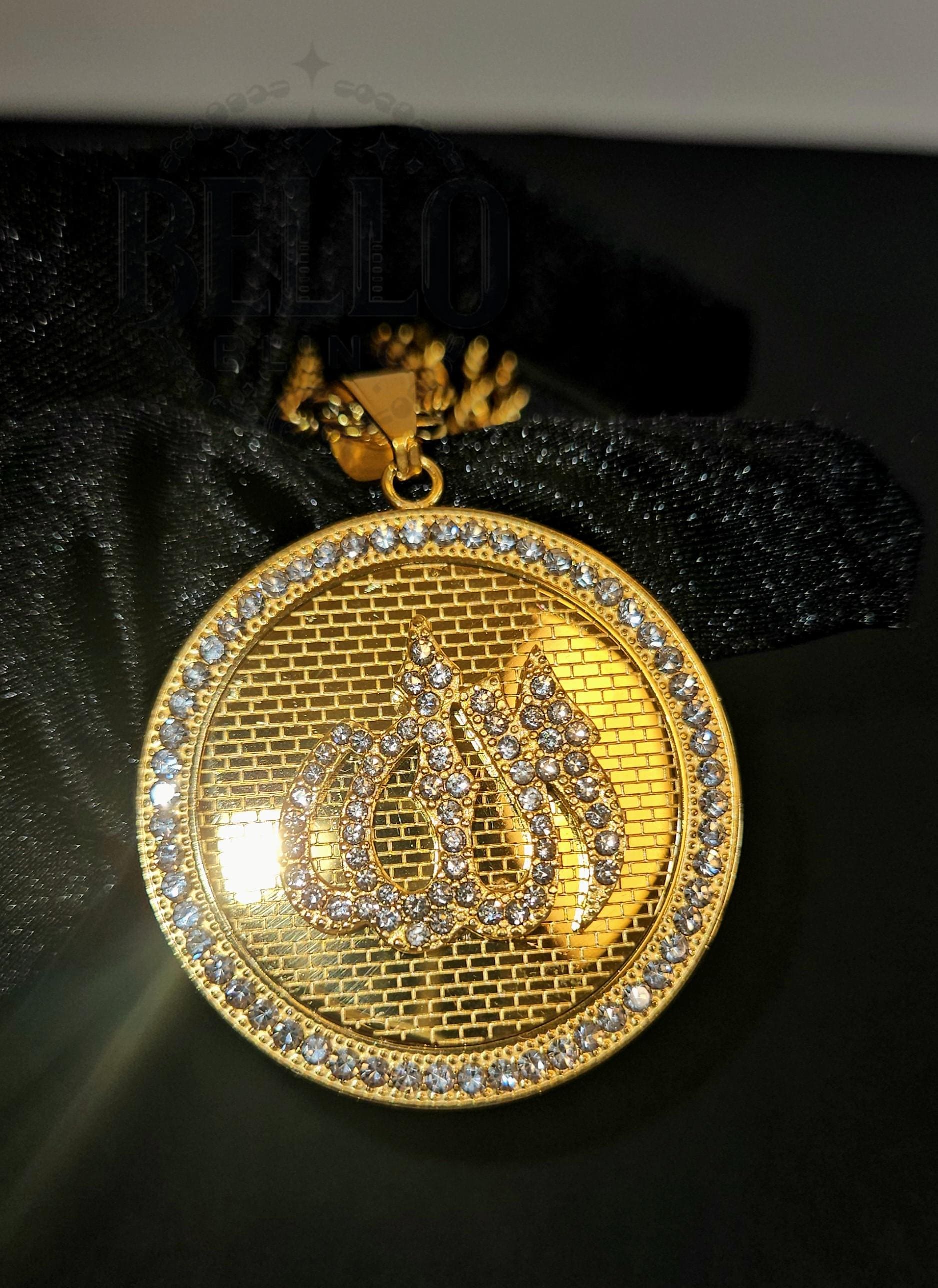 Allah Pendants Collection - Gold-finish Islamic Jewelry, Arabic ...