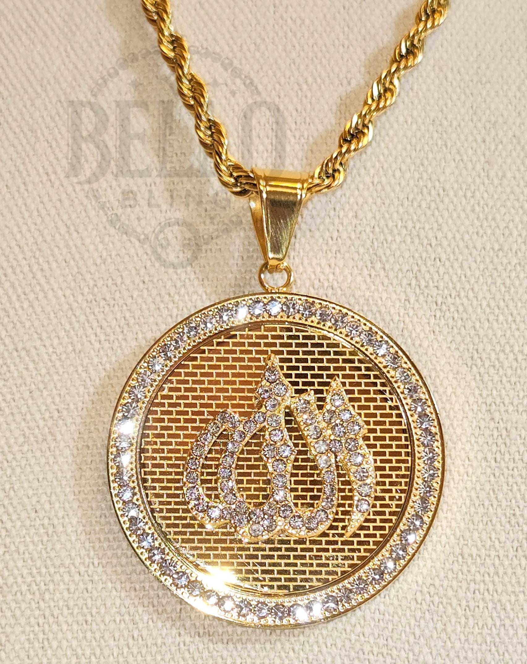 Allah Pendants Collection - Gold-finish Islamic Jewelry, Arabic ...