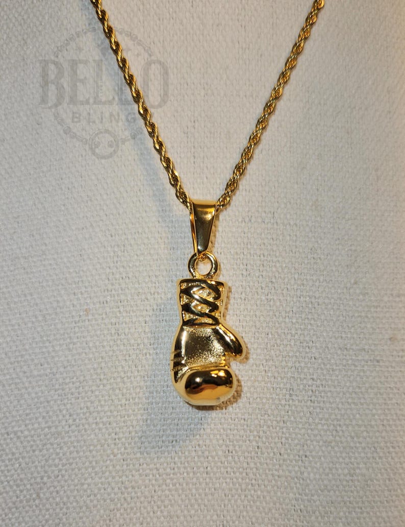 Boxing Glove Pendant, Gold-finish, Fighter's Style, Boxing Drip, Sports ...