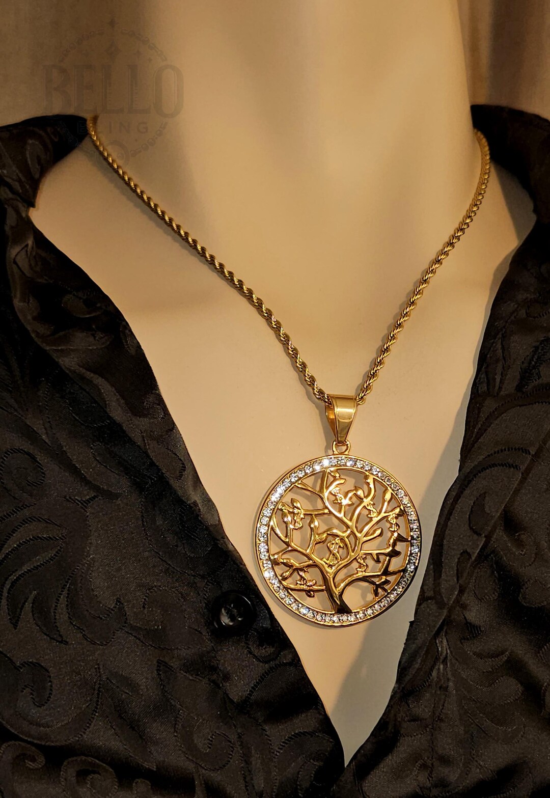Gold Tree of Life Pendant Necklace - Tree of Life Jewelry, Inspired ...