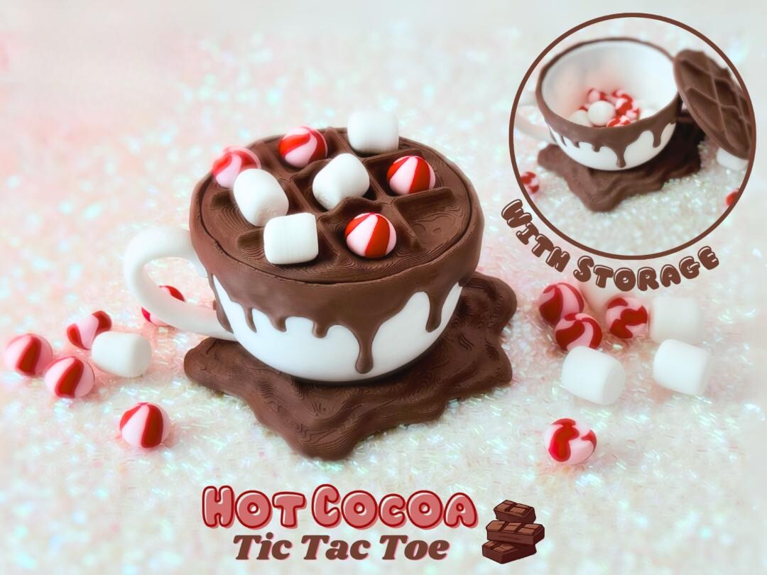 Hot Cocoa Tic Tac Toe Unique Game Lover Decoration Free Shipping Cosy ...