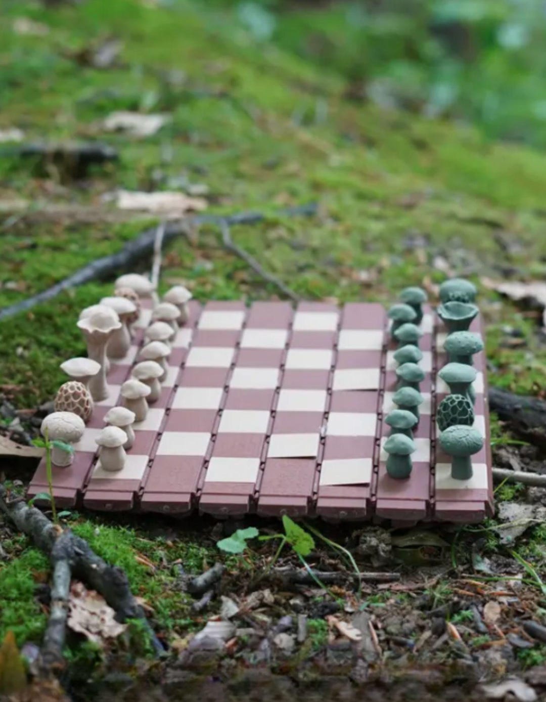 Forest Chess Set | Unique Game Setup | Green | Free Shipping | Fake ...