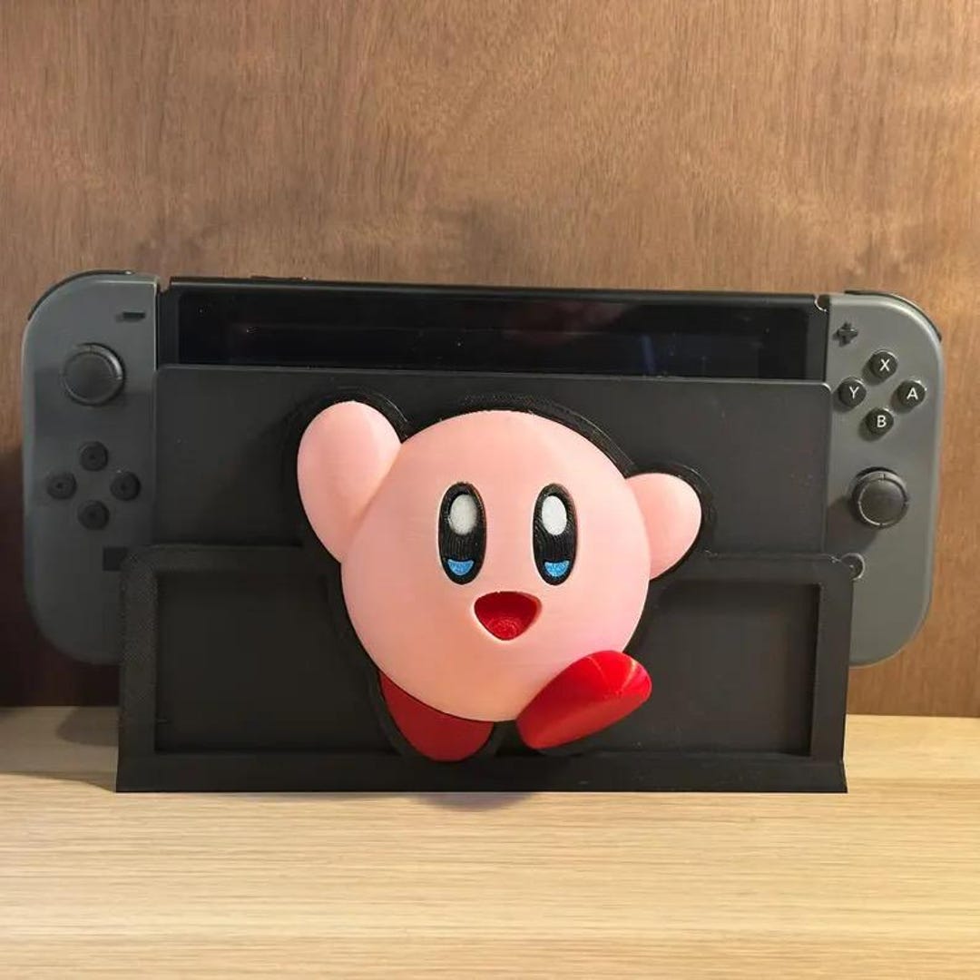 Kirby Gaming Set Gaming Decor Kirby Switch Dock Console Controller ...