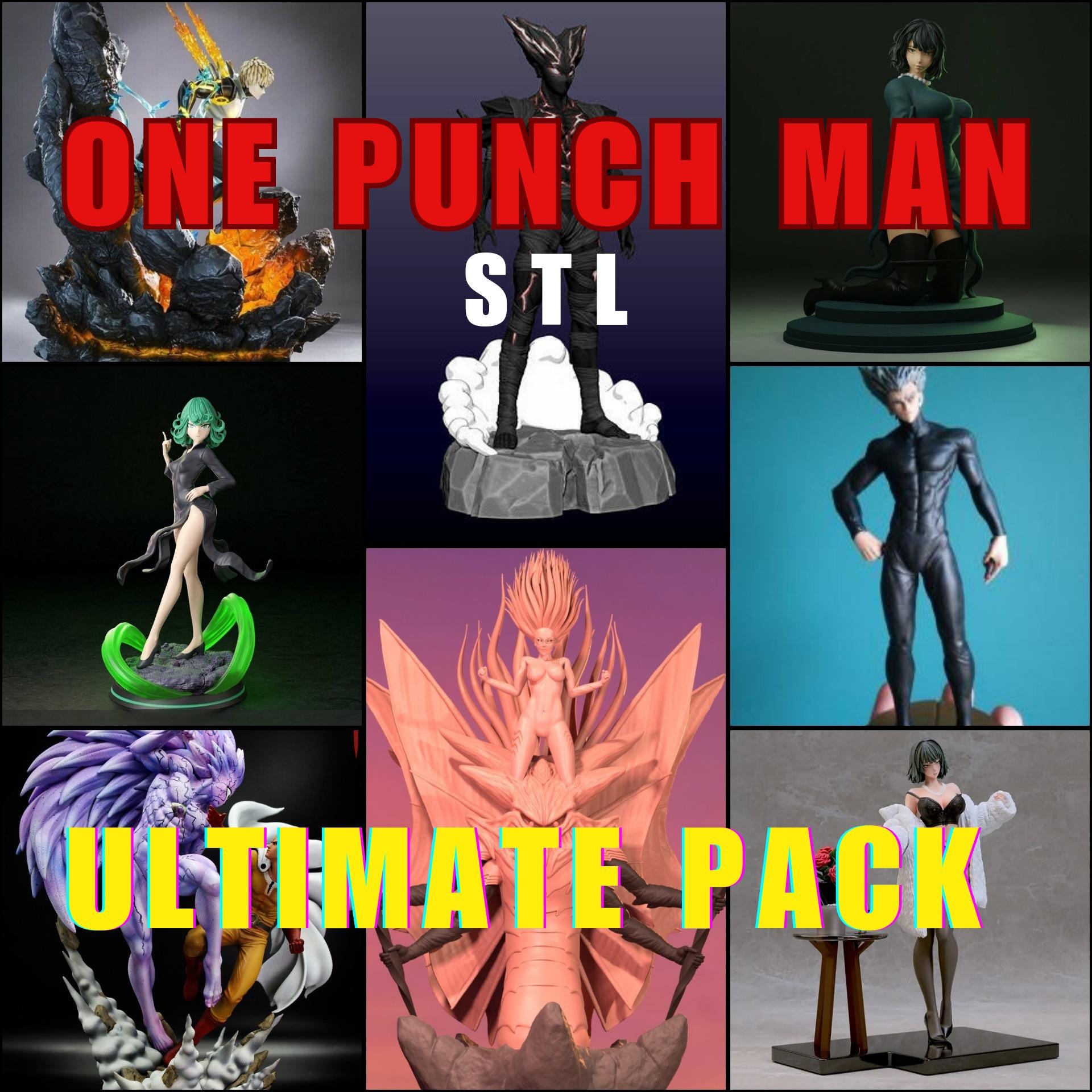 12 ONE PUNCH Man PACK Stl 3d Print - Etsy