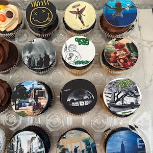 Nirvana, Oasis, and Green Day Edible Cupcake Toppers - Rock Legends on ...