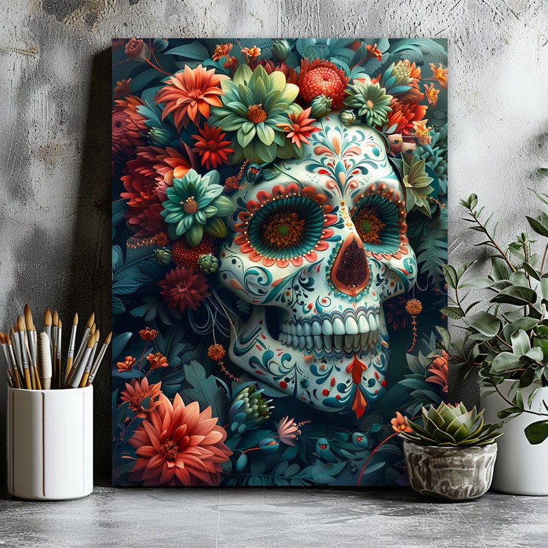 Day of the Dead Wall Art - Etsy