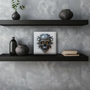 Tribal Skull Wall Art, Skull Mask Artwork, Skull Canvas Wall Art, Skull ...