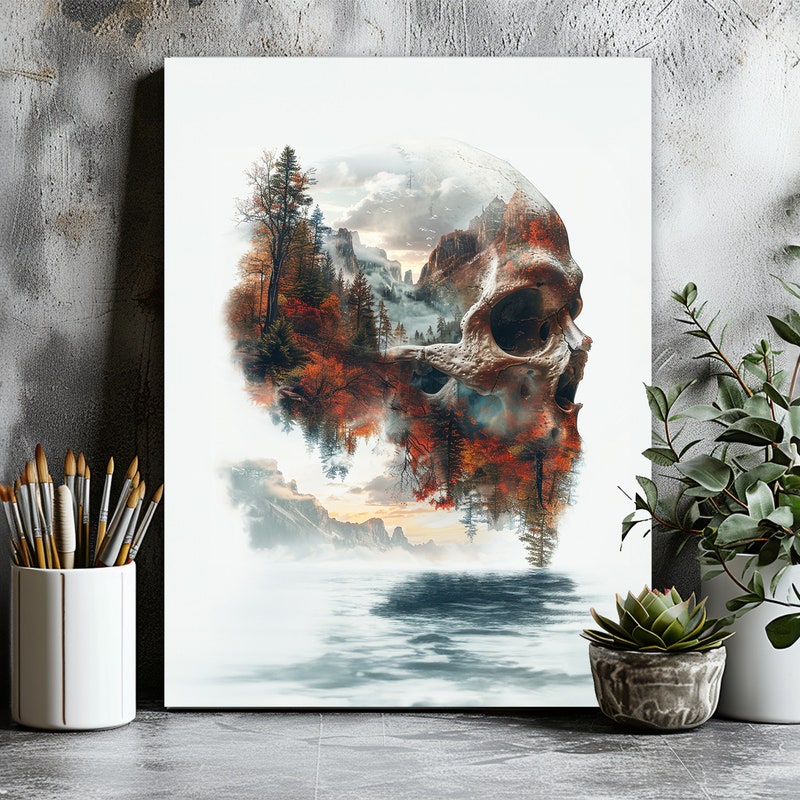 Skull Art - Etsy
