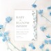 Light Blue Baby Shower Invitation Template, Floral Baby in Bloom, Baby ...
