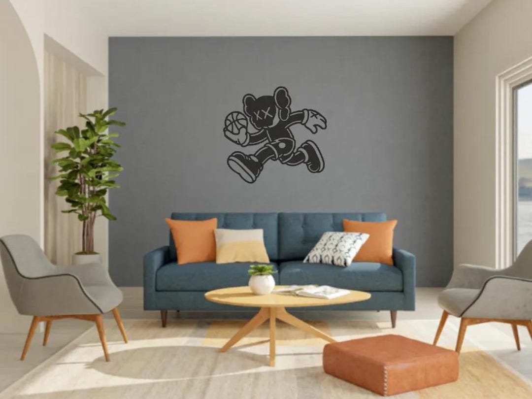 Kaws Wall Figurine Sculpture Basketball Bff KAWS Decoration in 3D ...
