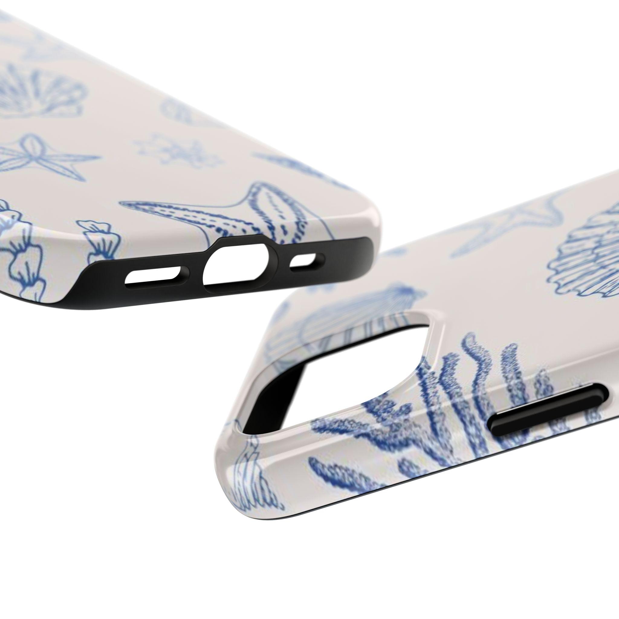 Coastal Blue Seashell Phone Case: Minimalist iPhone & Galaxy Cover - Etsy