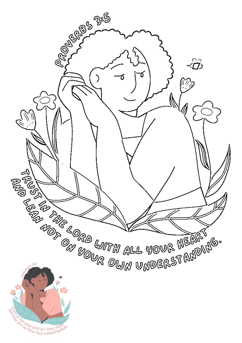 Faith-based Coloring Book With Bible Verses - Etsy