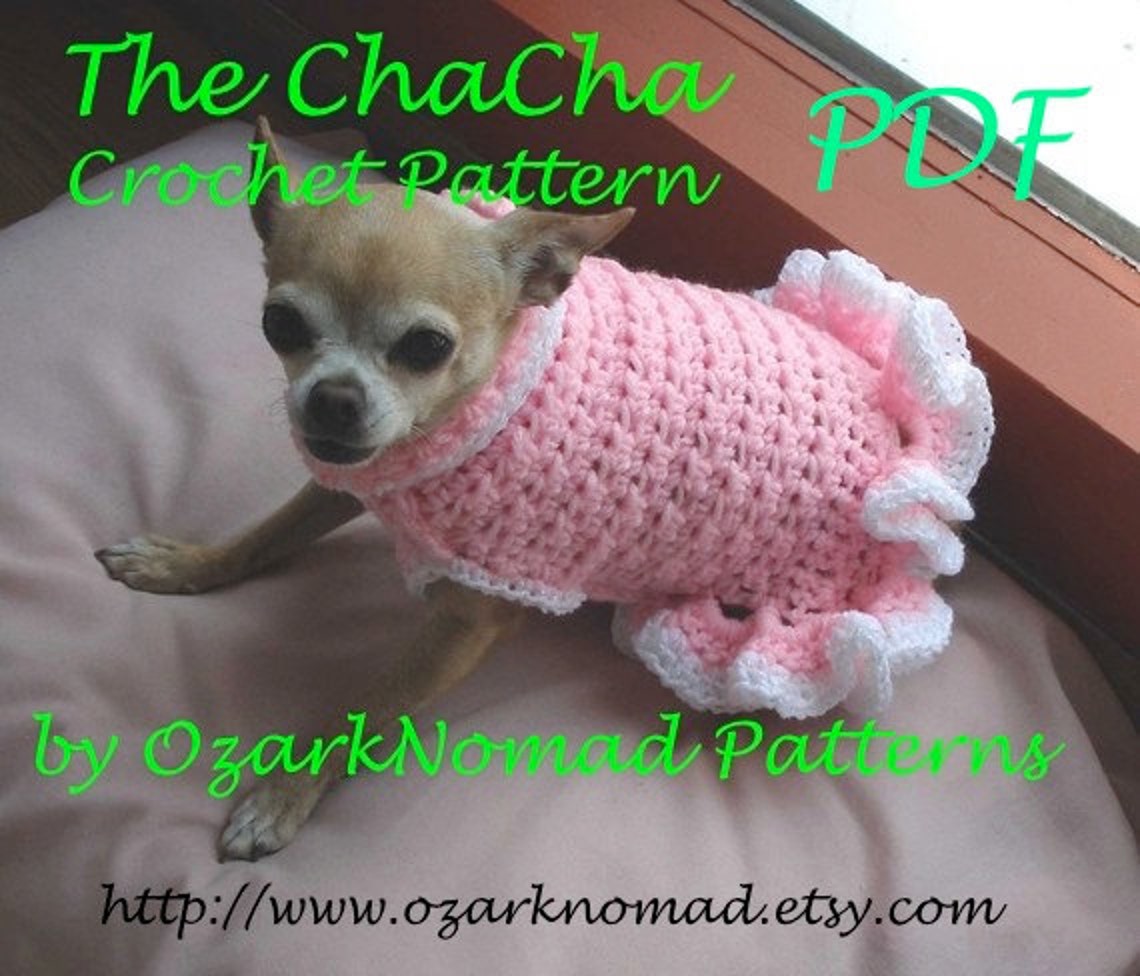 Cha-cha- Digital Download Crochet Pattern for Little Dogs - Chihuahua ...