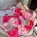 Eternal Roses Bouquet Handcrafted Satin Ribbon & Glitter Roses Unique ...