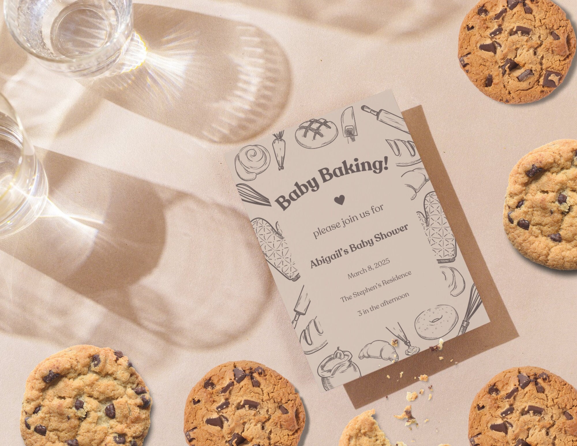 Baked With Love | Baby Shower Invitation Template - Etsy