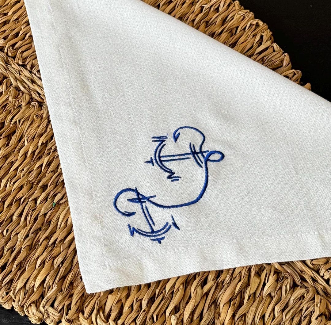 Machin Embroidery Design,dst File,marine Embroidery Files for Napkins ...