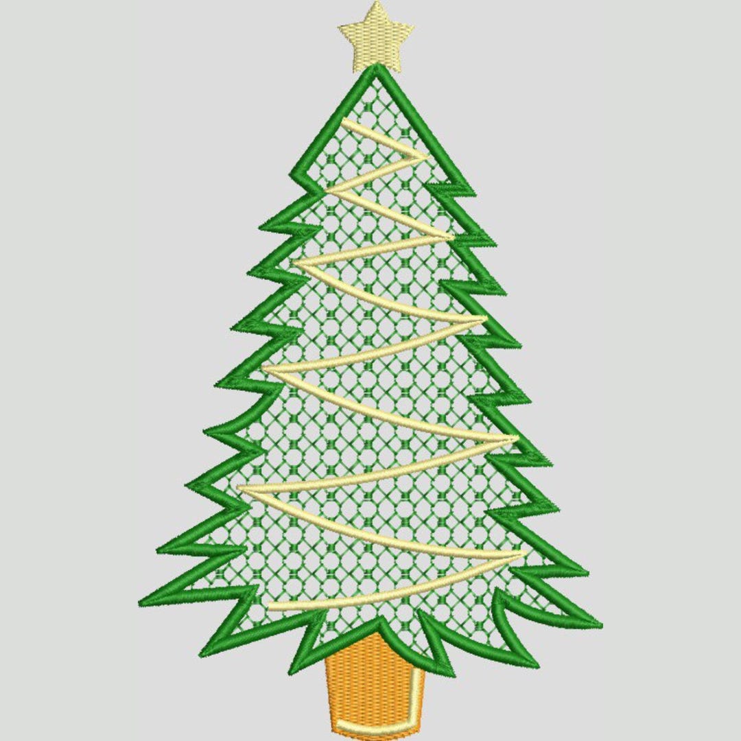 Machin Embroidery Design Tree Christmas Embroidery Files for ...