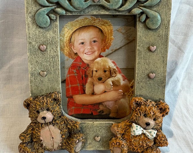 Teddy Bear Picture Frame - Etsy