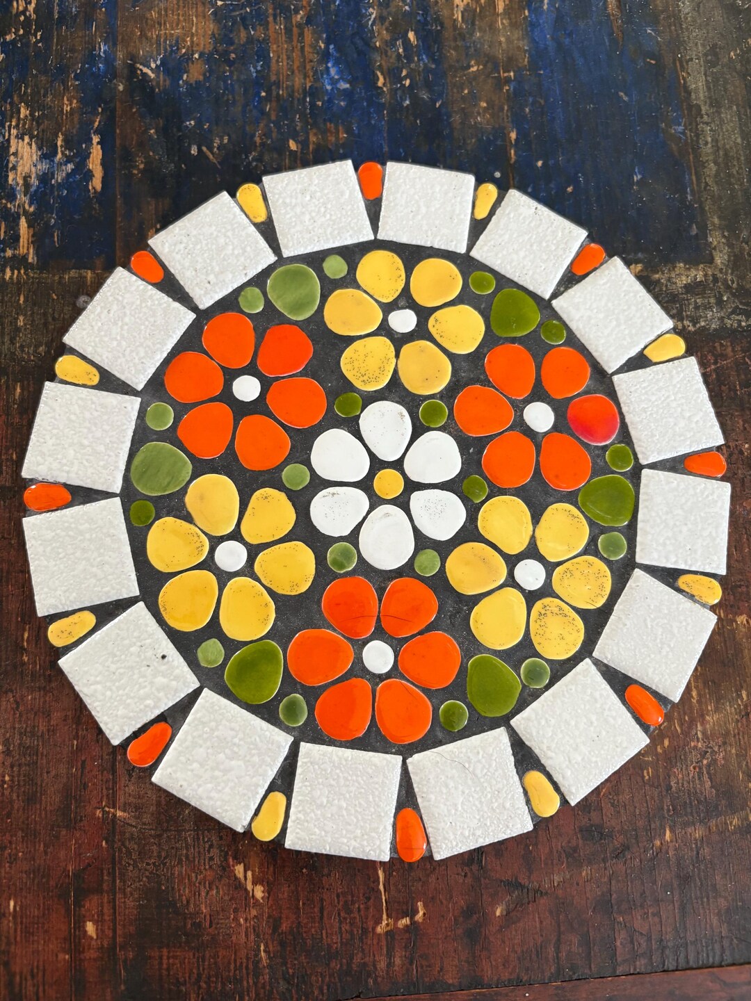 Vintage 1970s Mosaic Trivet Hot Plate - Etsy