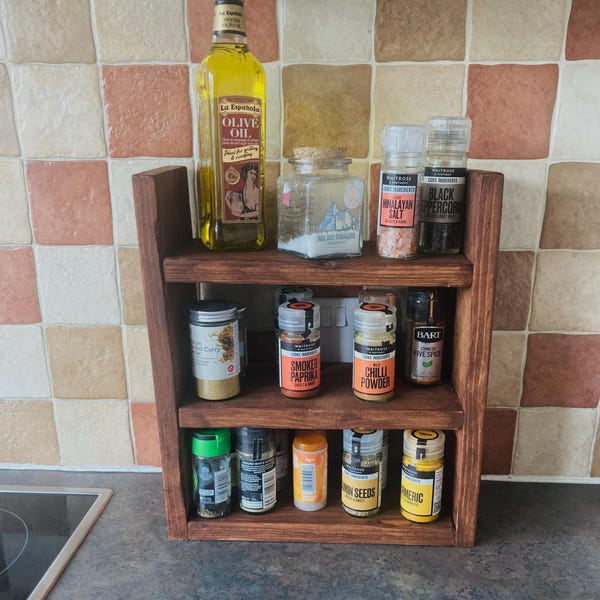Rustic Spice Rack - Etsy