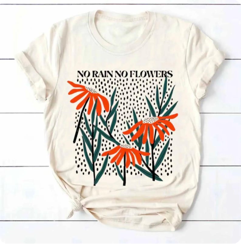 Leisure Flower Print Style T-shirt Clothing Women's Fashion Women's Pattern Short Sleeve Printed ...