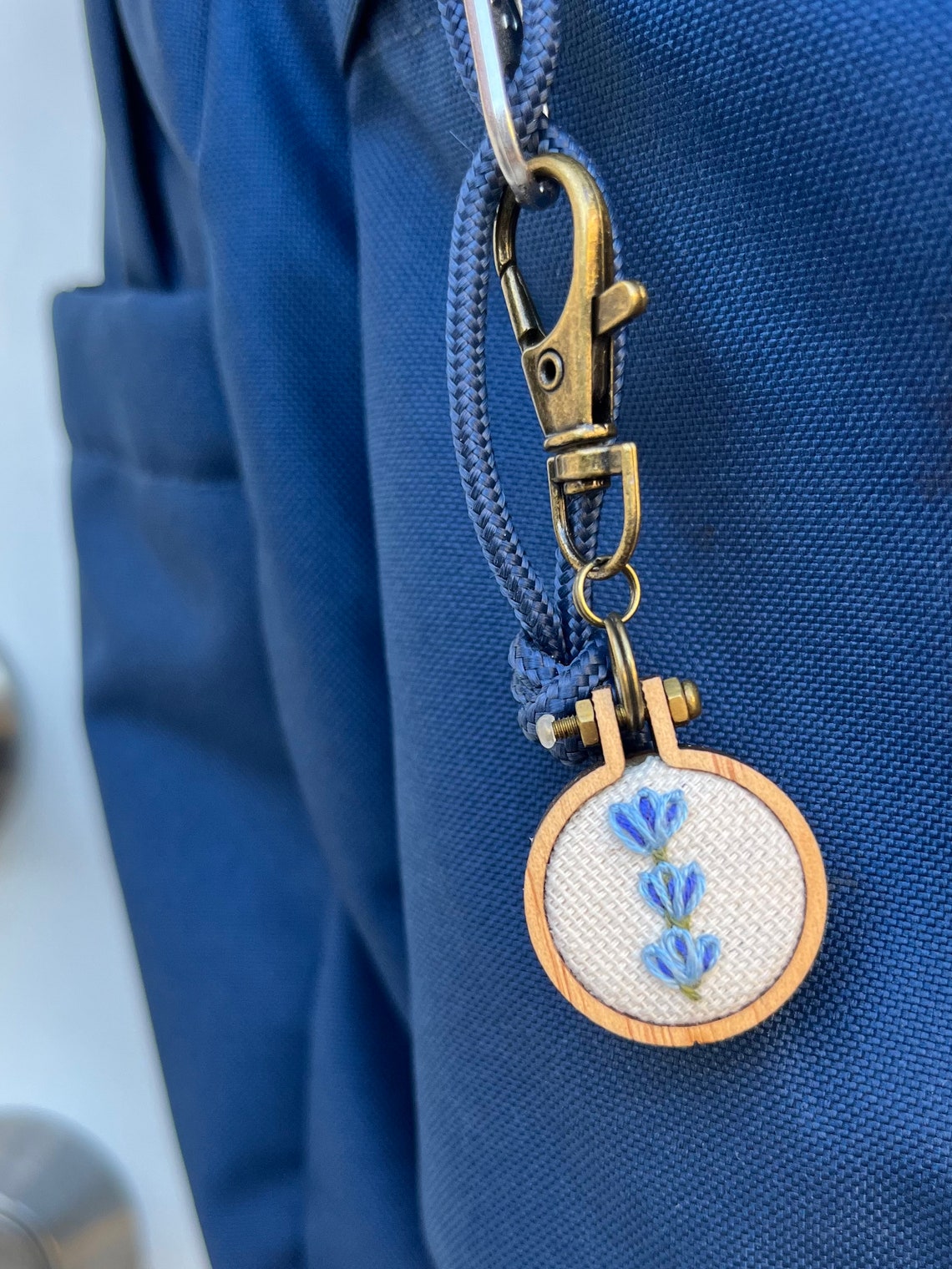 Embroidered Birth Month Flower Keychains - Etsy
