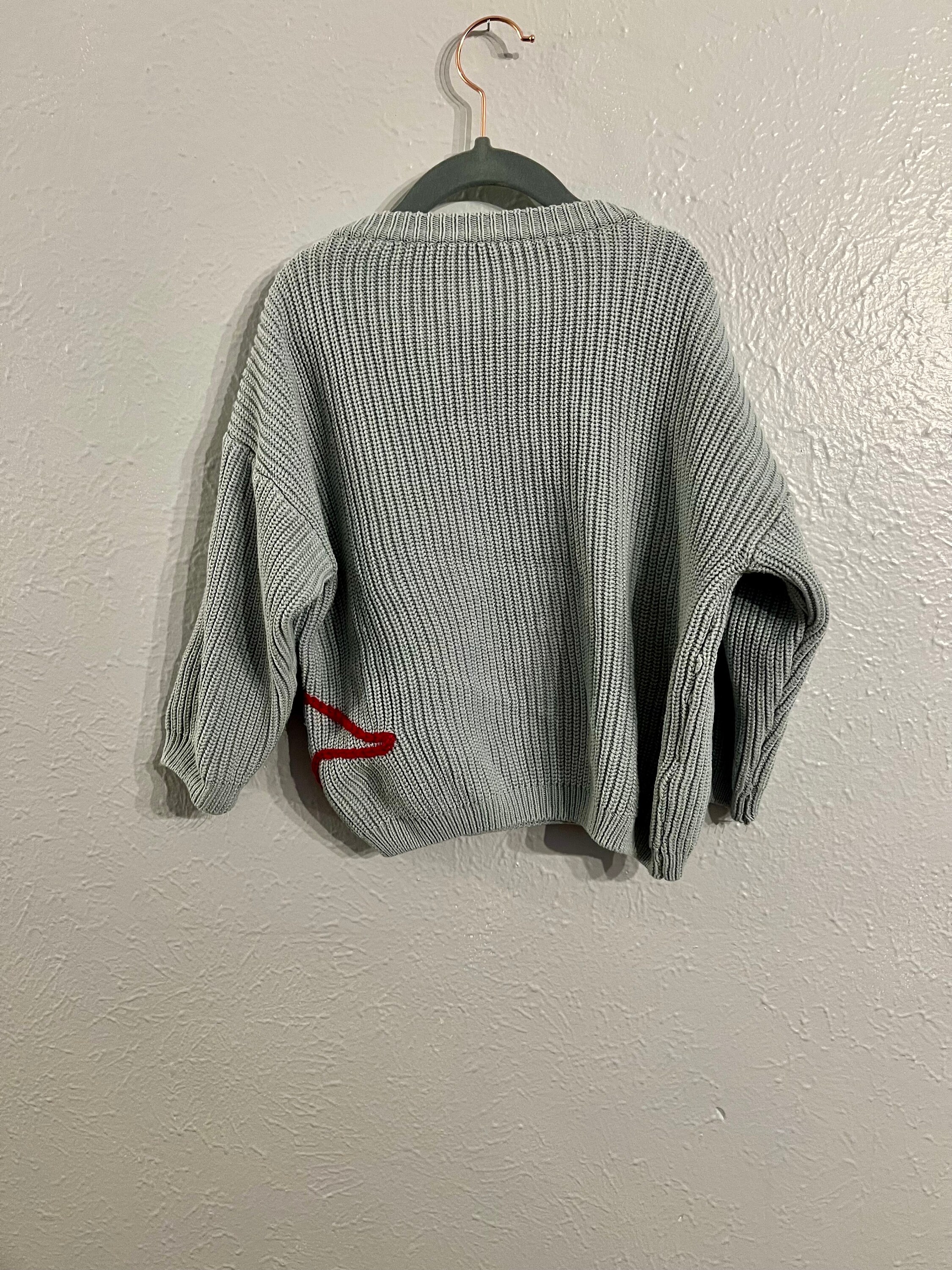 Hand Embroidered Dinosaur Sweater - Etsy