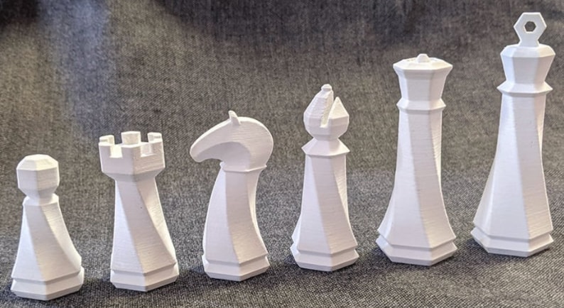 Hexagon Chess Pieces Set - Etsy