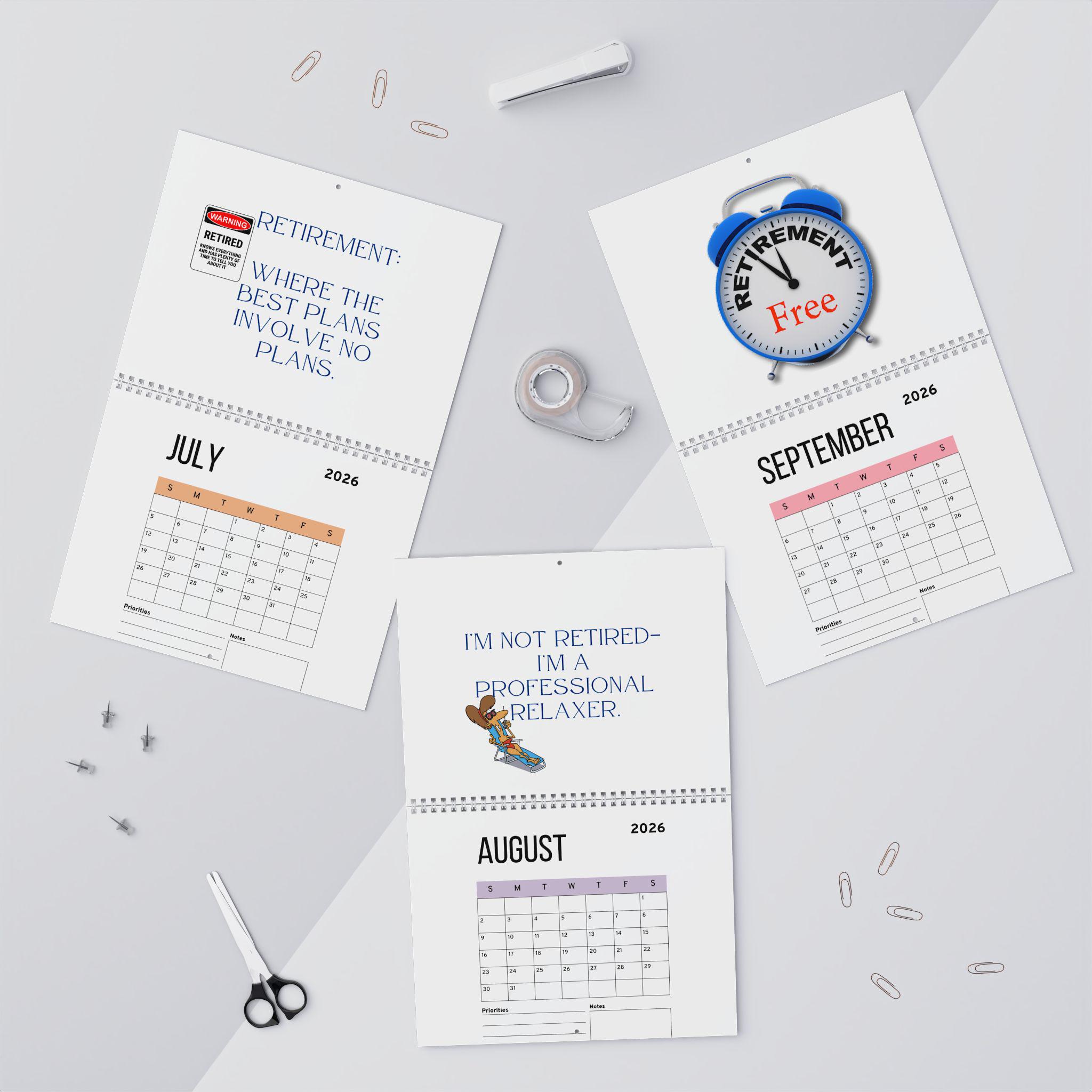 Funny Retirement Wall Calendar 2026, Retirement Gift for Women - Etsy