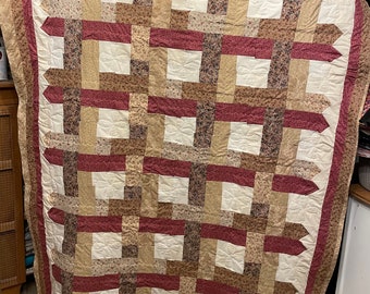 Pink Ribbon Quilt Pink Ribbon Themed Quilt All Cotton - Etsy