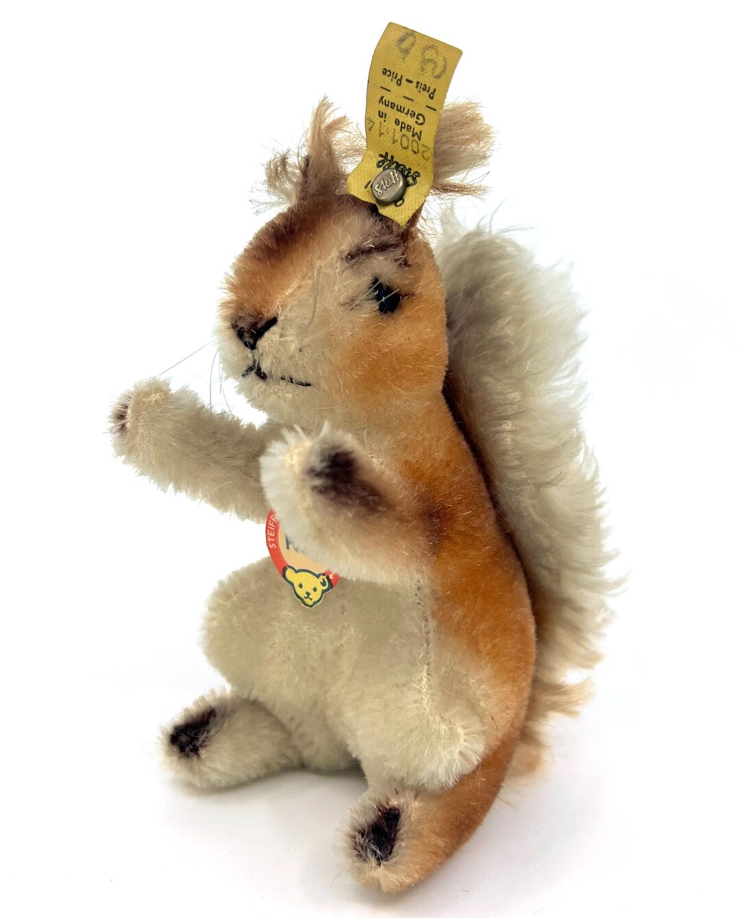 Steiff Possy Red Squirrel Mohair Plush 14 Cm 5.5 Inches ID Button and ...