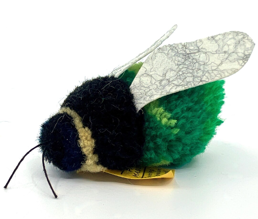 Steiff Woolen Green Bumblebee 1970s Bee ID Tag Original Clear Box 6 Cm ...