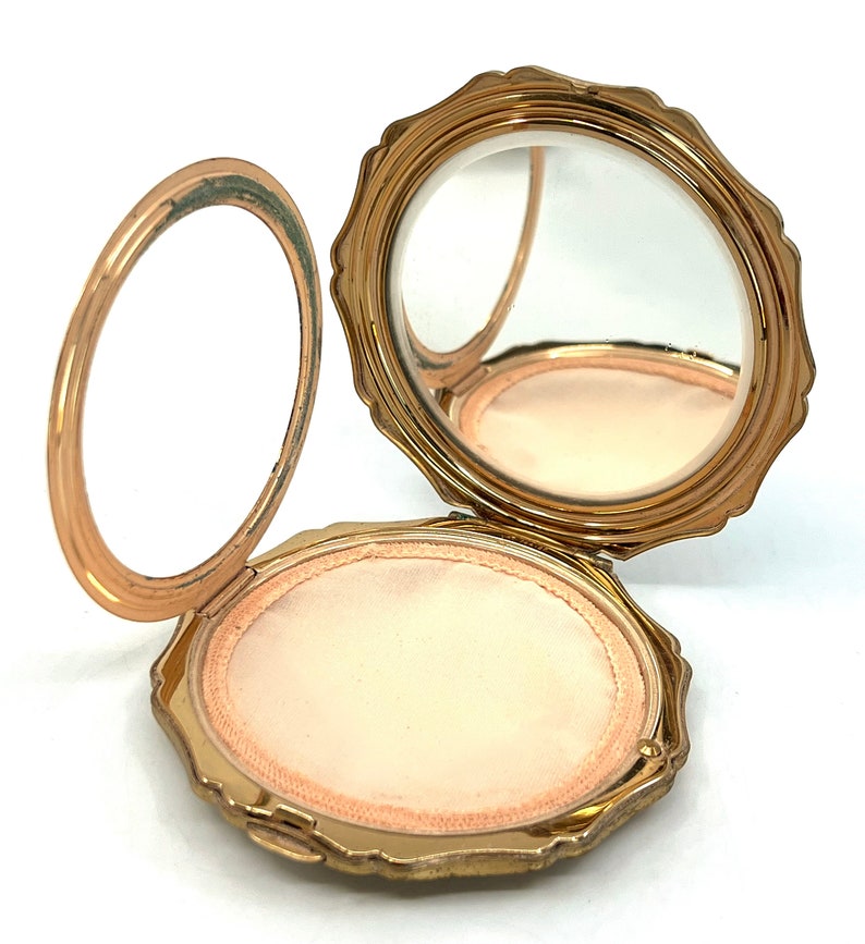 Stratton Powder Compact 1960s Enamel Persian Floral Convertible Sifter ...