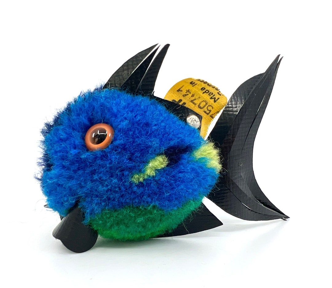 Steiff Germany Woolen Blue Coral Fish 7cm 2.75 Inches 1967 Only ID ...