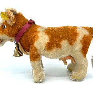 Steiff Bessy Cow 1960s ID Button and Tags 17 Cm 7 Inches Felt Udder ...