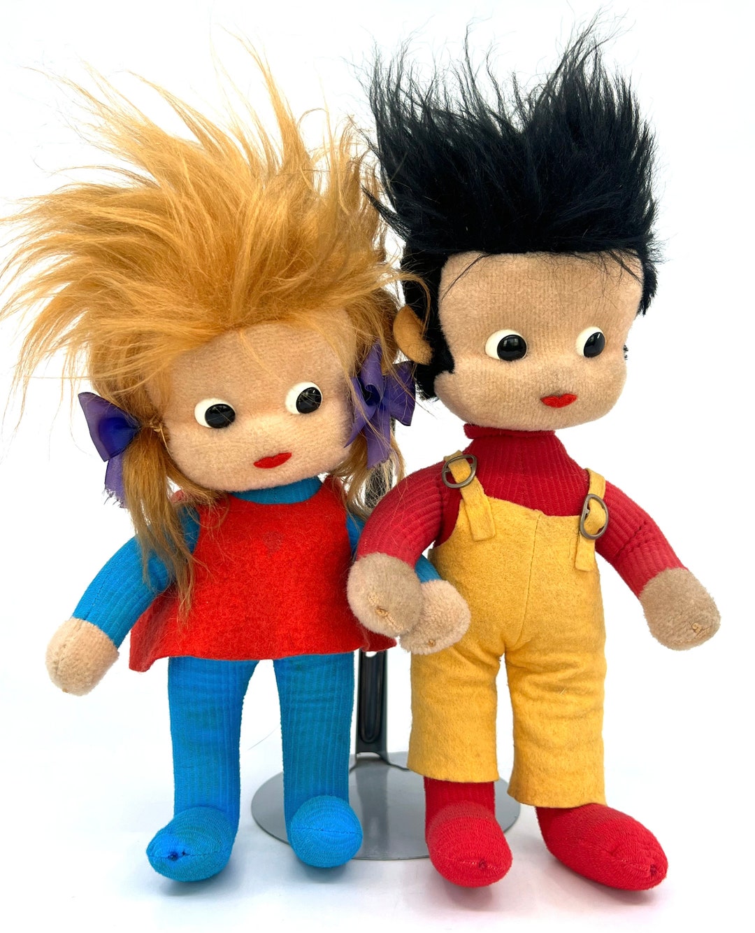 Schuco Doll Pair Patsy Girl Pit Boy Bigo Bello Dralon Plush and Fabric ...
