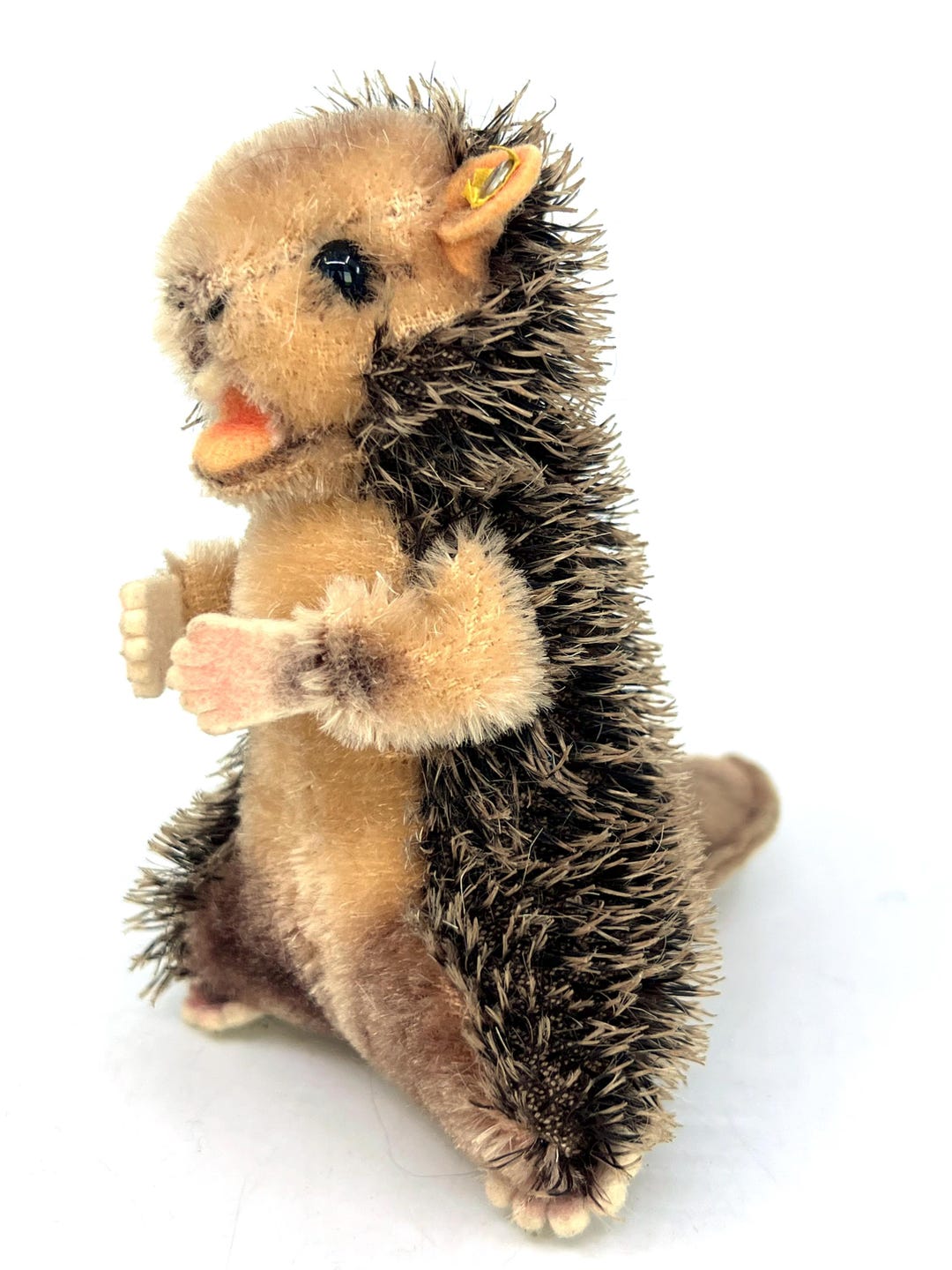 Steiff Nagy Beaver 1960s ID Button 10 Cm 4 Inches Spiky Mohair Plush ...