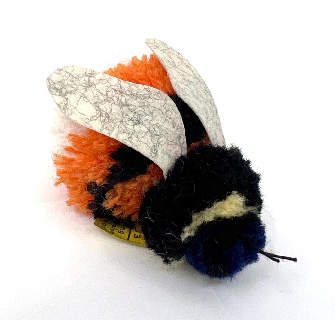 Steiff Woolen Orange Bumblebee 1970s Bee ID Tag 6 Cm 2.25 Inches Wool ...
