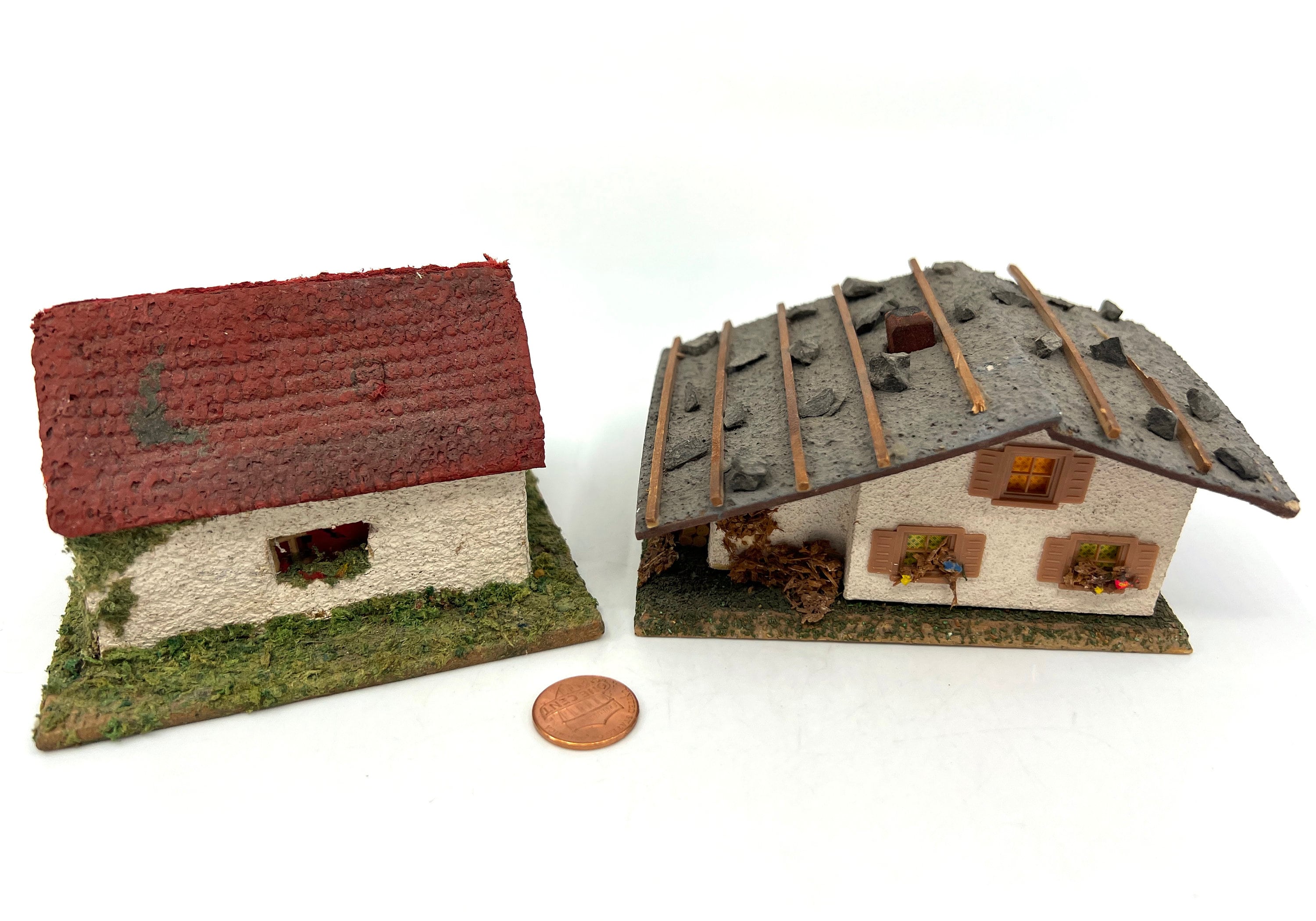 Scheffler Modell HO Railway House Pair 1950s DDR East Germany Wood and ...
