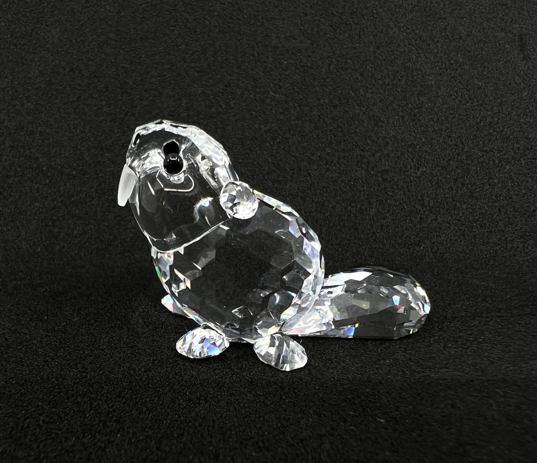 Swarovski Austria Crystal Beaver Figurine 1990s Retired 1.75 Inches ...