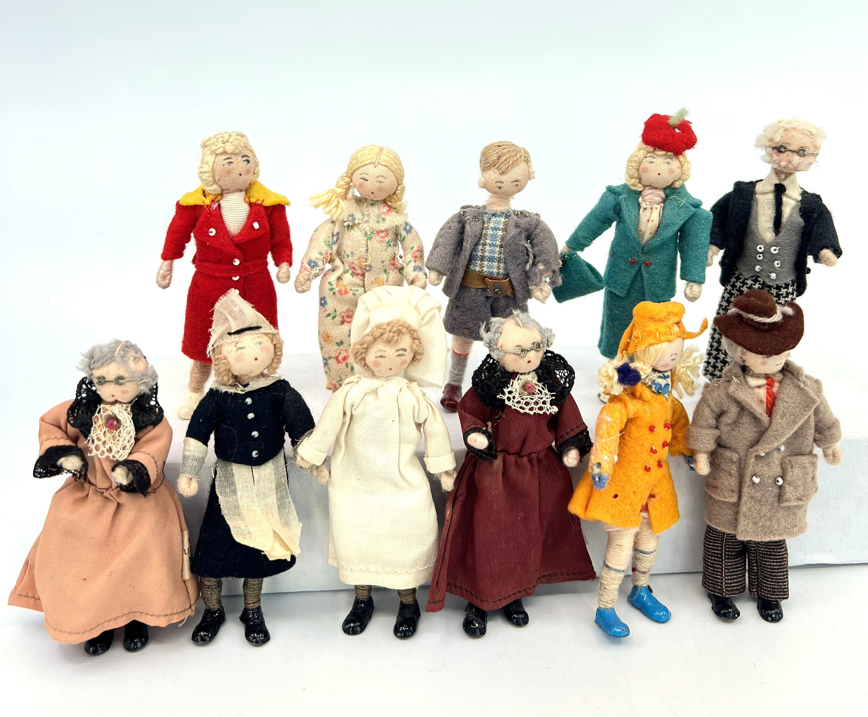 Dollhouse Doll 1940s Grecon England Grandpa Man 3.5 Inches Flexible ...