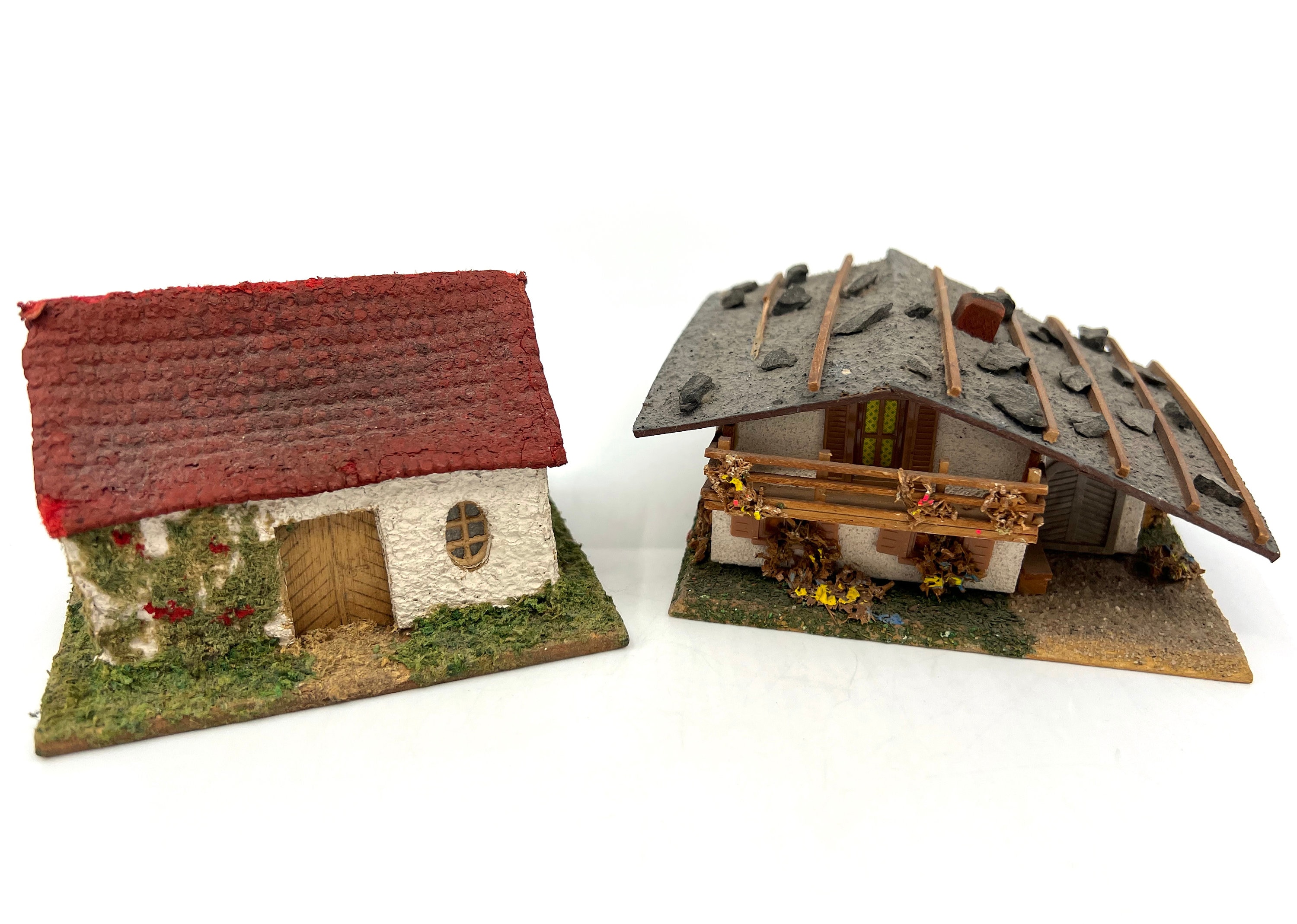 Scheffler Modell HO Railway House Pair 1950s DDR East Germany Wood and ...