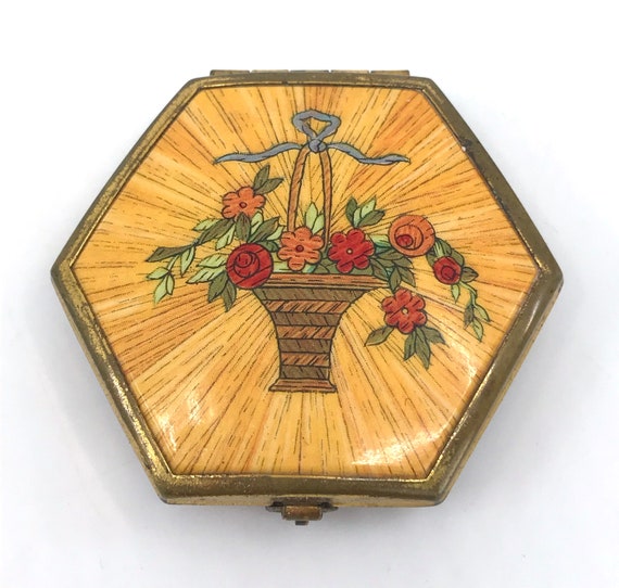 Art Deco Houbigant Ladies Pressed Powder Compact Icon… - Gem