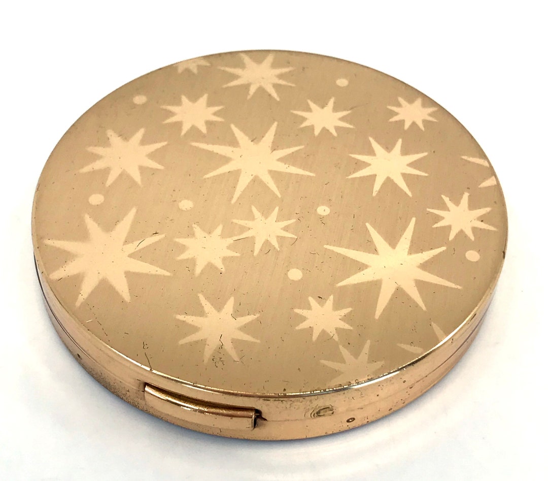 Elgin American Ladies Powder Compact Atomic Starburst 1950s Brass ...