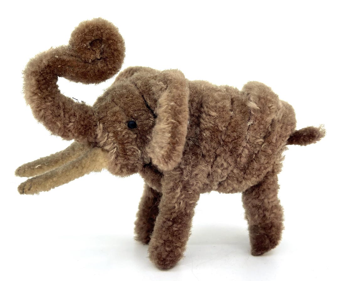 Elephant Wool Chenille Stem Pipe Cleaner Pet 1950s 3.5 Inches Toy Doll ...