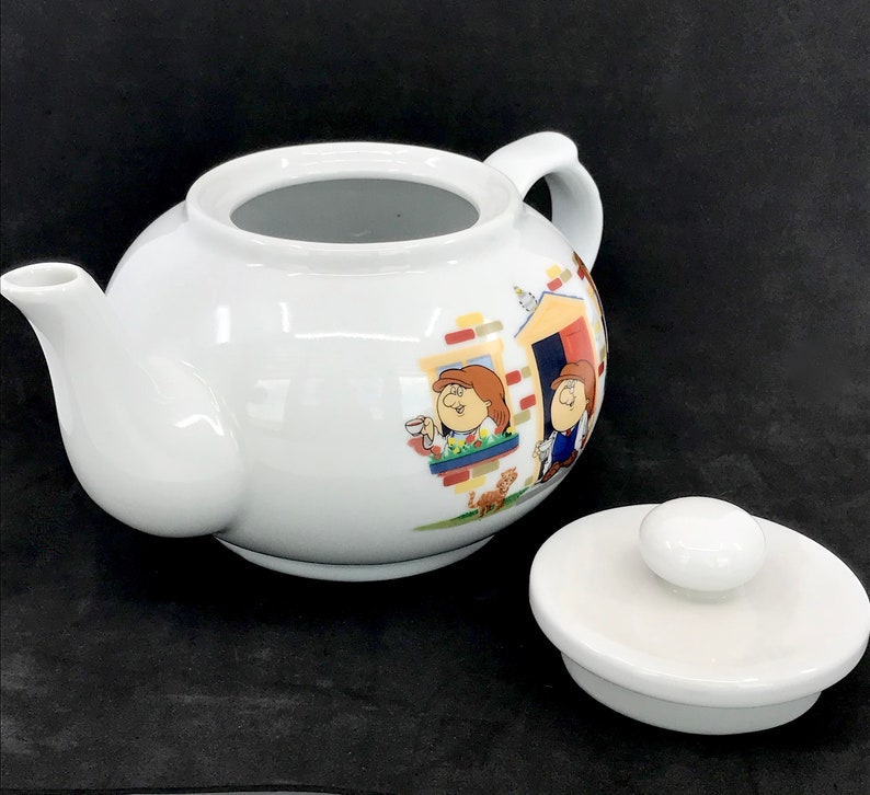 Tetley Tea Folk Teapot Mascot Transfer Design Ceramic 3 Cup Tea Pot ...