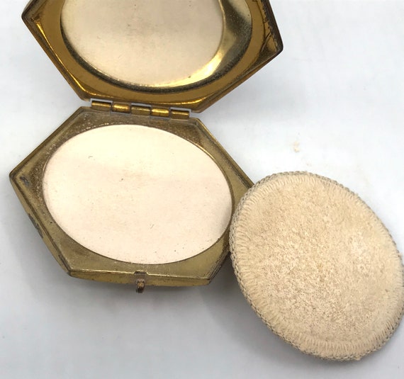 Art Deco Houbigant Ladies Pressed Powder Compact Icon… - Gem