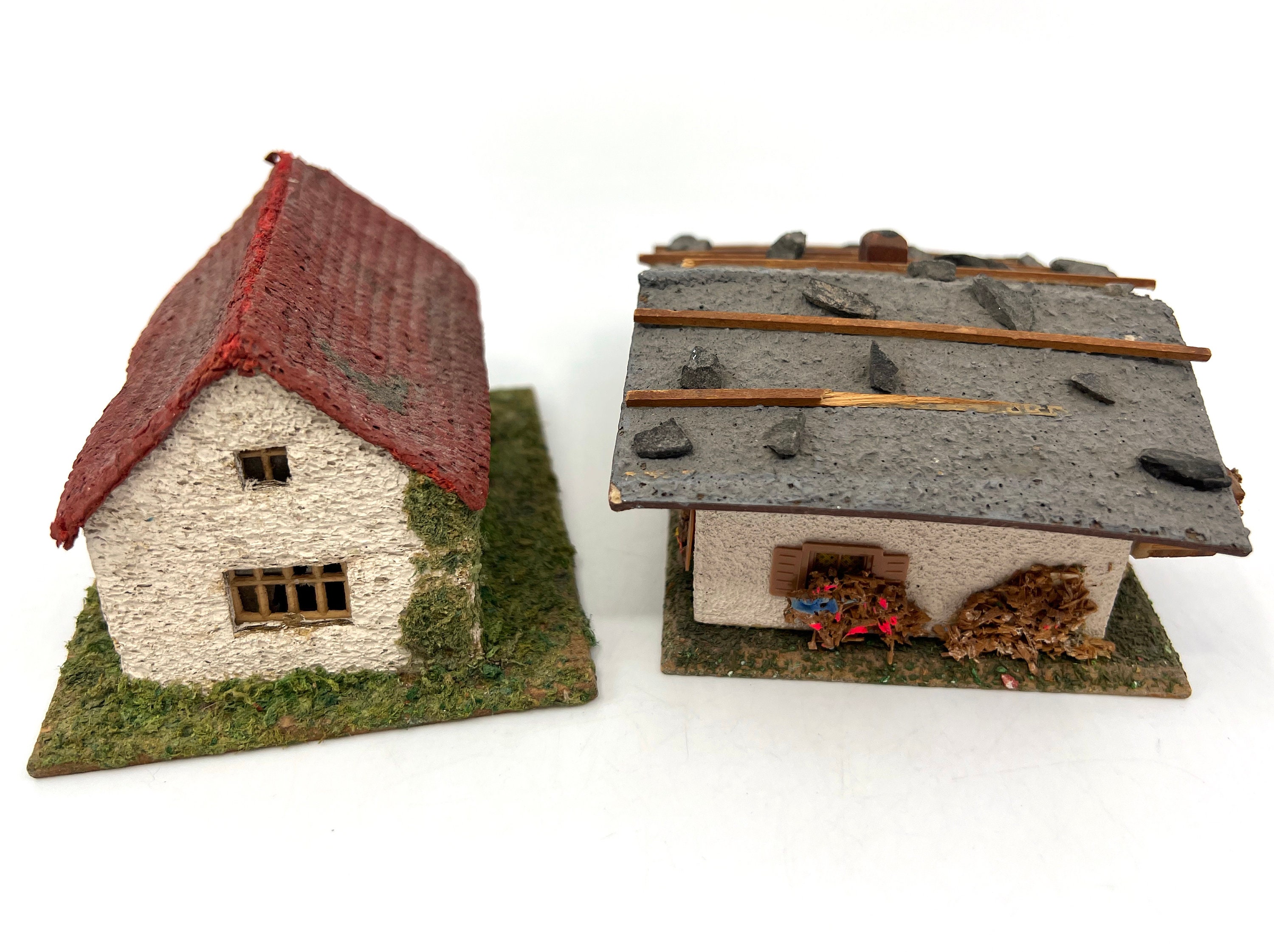 Scheffler Modell HO Railway House Pair 1950s DDR East Germany Wood and ...