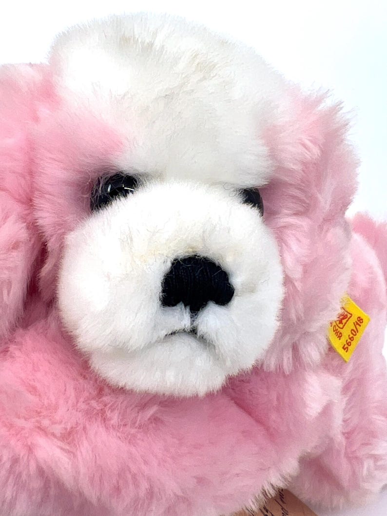 Steiff Baby Floppy Dog Official Archive Sample Werkmuster 1983 Pink ...